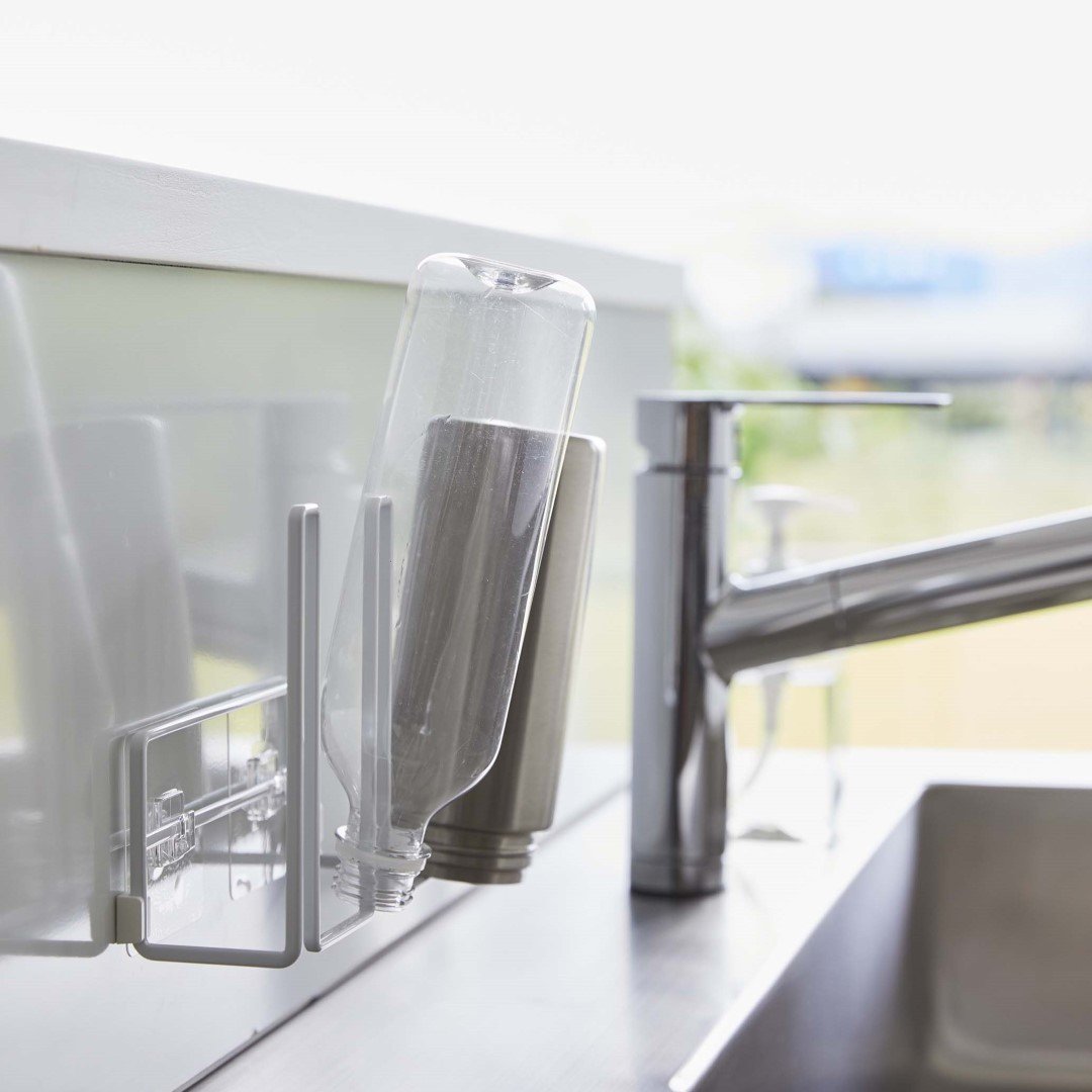 【tower】フィルムフック グラス＆ボトルホルダー｜キッチン用品,水切りかご・水切りラック・シンク用品｜kurasso（クラッソ）