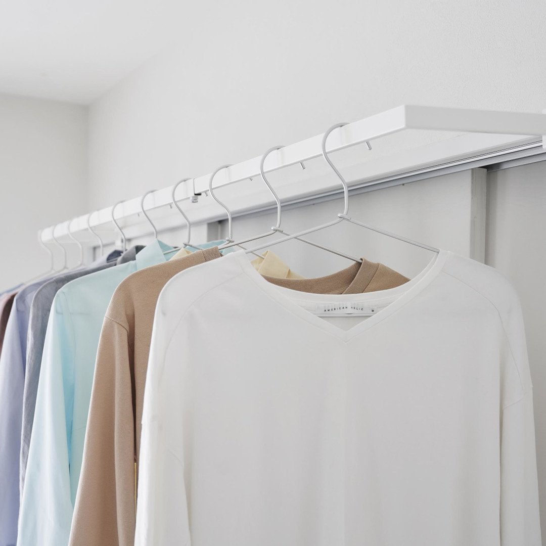 【tower】 鴨居伸縮室内物干しハンガー 奥行ワイド｜洗濯・ランドリー用品,ランドリー収納｜kurasso（クラッソ）