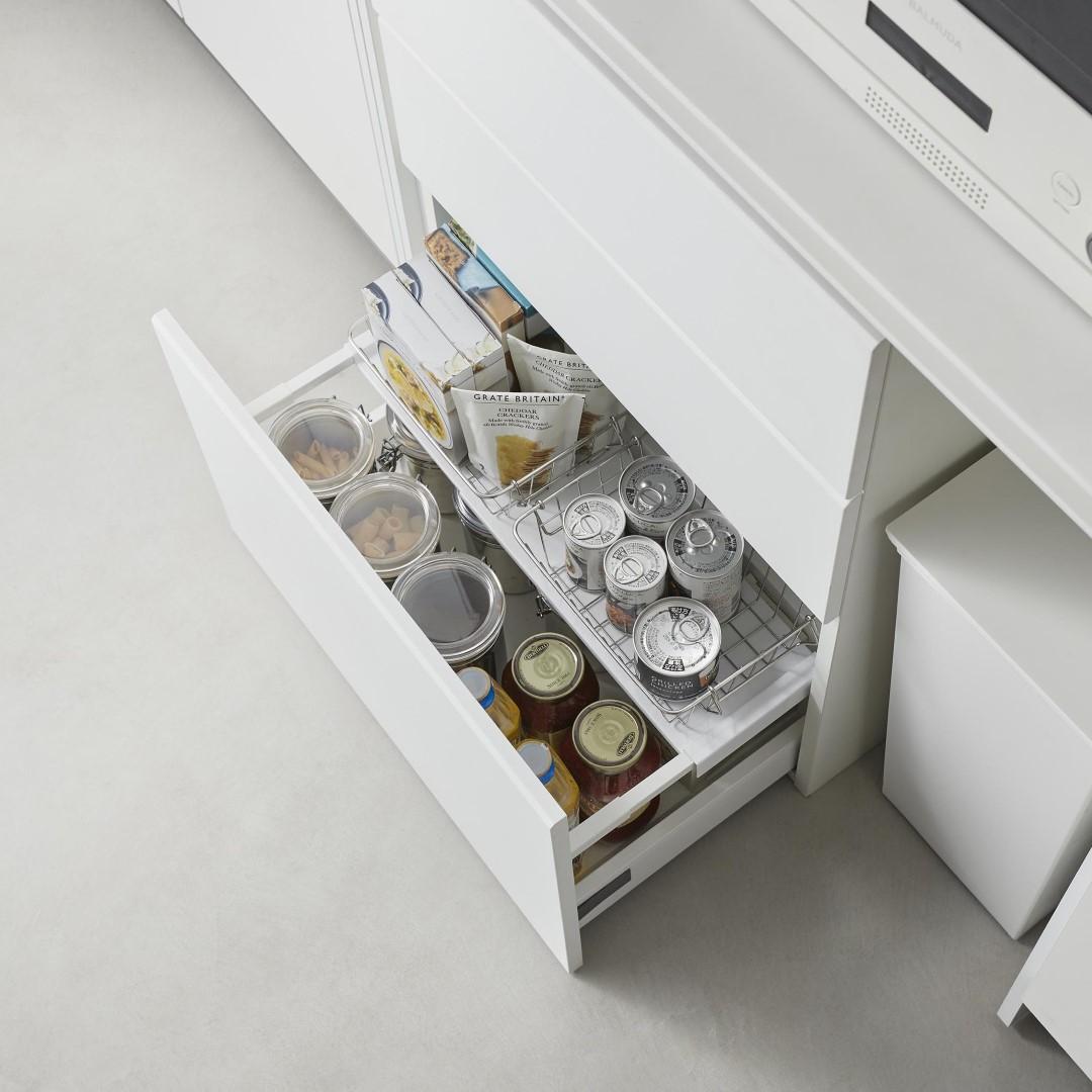 【tower】 伸縮キッチン引き出し中ラック｜キッチン用品,キッチン収納,キッチン小物収納｜kurasso（クラッソ）