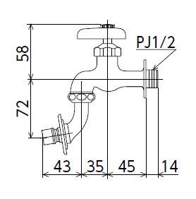 【K3BNZ】横水栓｜【公式】KVK通販サイト KVK AQUASHOP