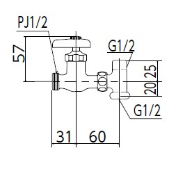 【K19NU4】分岐水栓｜【公式】KVK通販サイト KVK AQUASHOP