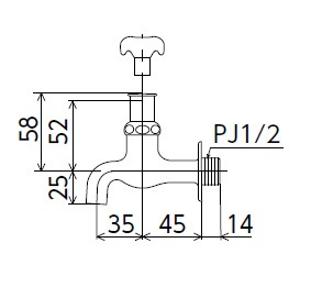 【K1Q】キー式横水栓｜【公式】KVK通販サイト KVK AQUASHOP