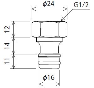 【PZ505J】屋外ホース用接続ニップル｜【公式】KVK通販サイト KVK AQUASHOP