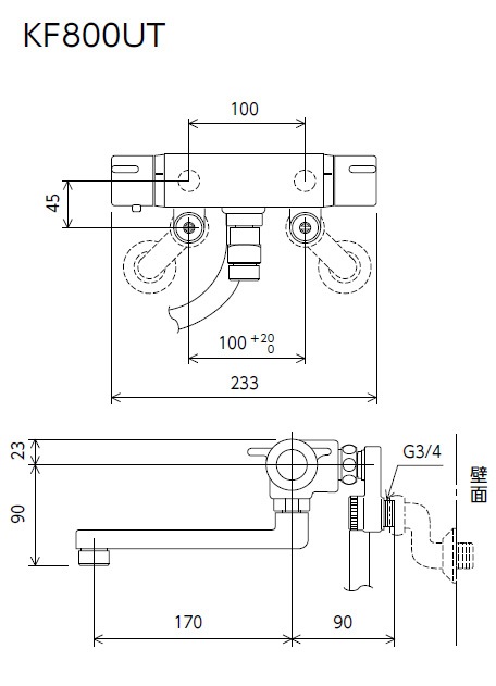 【KF800UT】取替用サーモスタット式シャワー｜【公式】KVK通販サイト KVK AQUASHOP