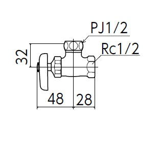 【K6-P5】アングル形止水栓｜【公式】KVK通販サイト KVK AQUASHOP