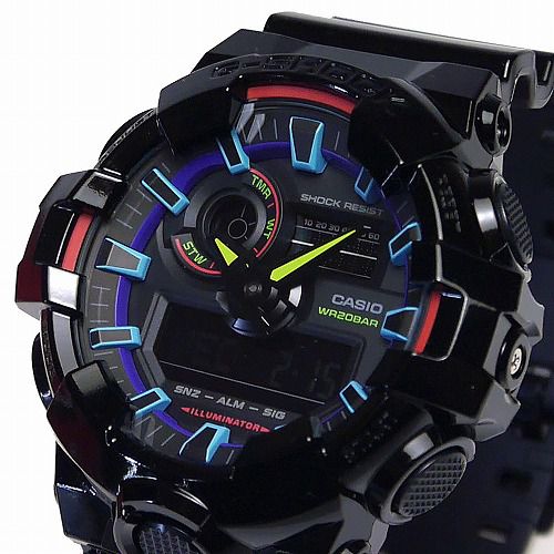 CASIO G-SHOCK GA-700RGB-1AJF メンズ Virtual Rainbow:Gamer's RGB シリーズ 限定品