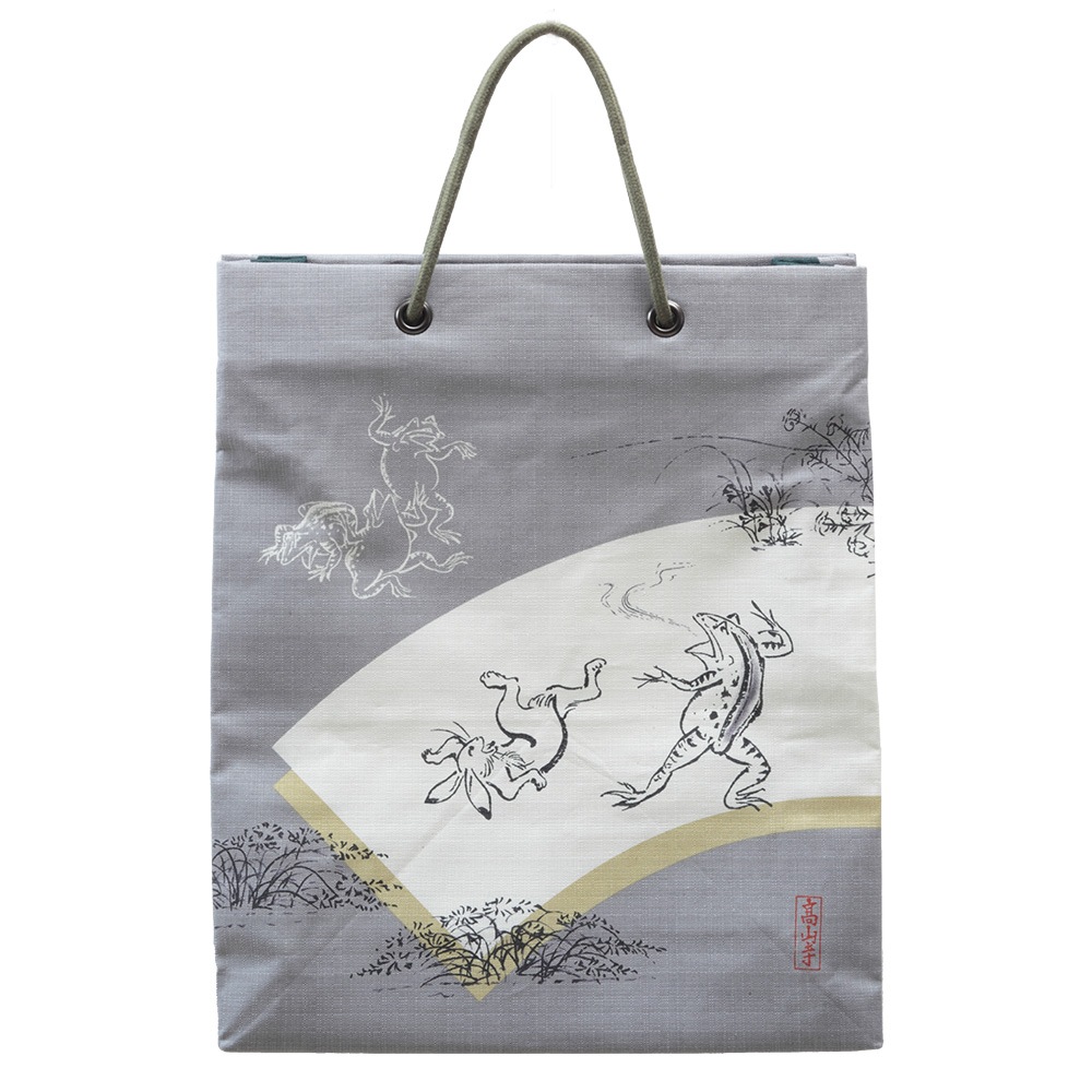ショッピングバッグ 鳥獣人物戯画 グレー IPM-37-Z | 和雑貨 | 【公式】 人形の久月オンラインストア
