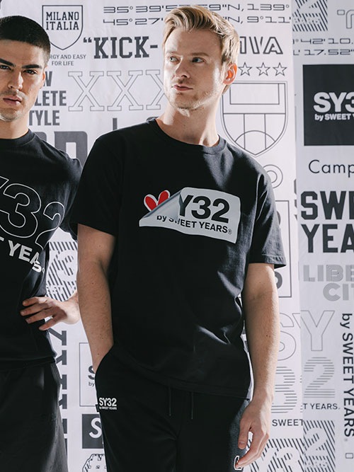 13031J TURN OVER BOX LOGO TEE / MEN / SY32 by SWEET YEARS | BRAND,SY32 ...