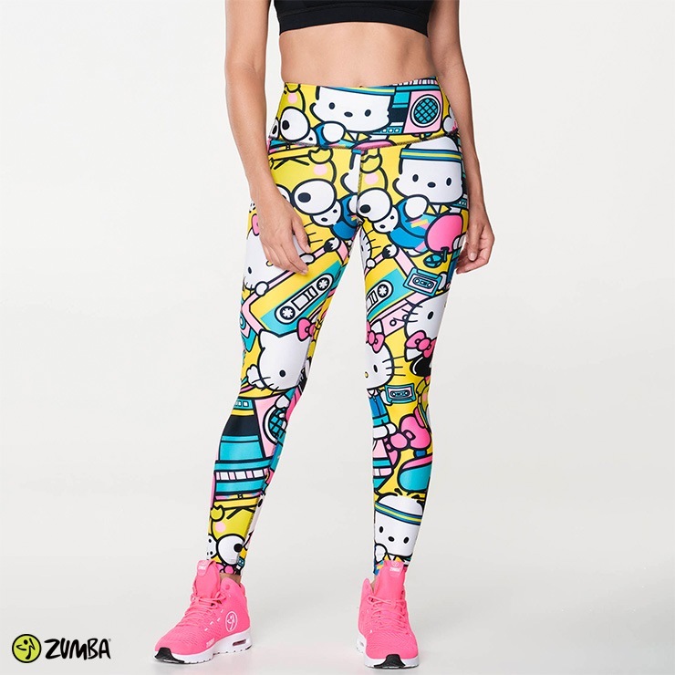 アウトレット ZUMBA ズンバ 正規品 ZUMBA X HELLO KITTY & FRIENDS ハローキティ コラボ 総柄 レギンス ...