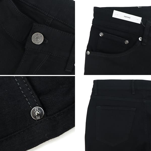 ピーティートリノデニム デニム メンズ ストレッチ スーパースリム テーパードブラックデニム スウィング PT TORINO DENIM ...