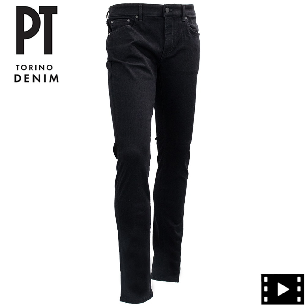 ピーティートリノデニム デニム メンズ ストレッチ スーパースリム テーパードブラックデニム スウィング PT TORINO DENIM ...