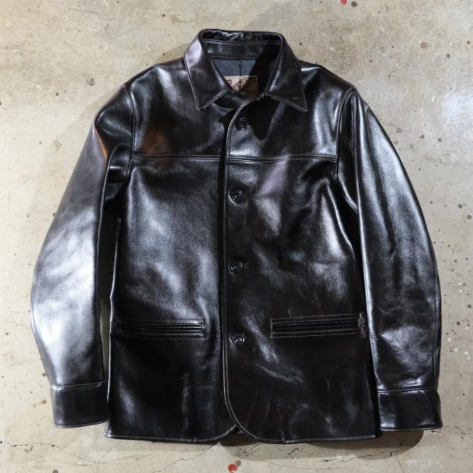 Y'2 LEATHER ワイツーレザー【LSC-76-C】【ANILINE STEER ROUNDED HEM CAR COAT】≪BLACK ...