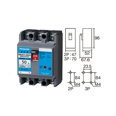 BBWA9330 || 断路器 Panasonic(パナソニック) 盤用 BBWA-DS型(サーキットブレーカBBWA型と同一モジュール ...