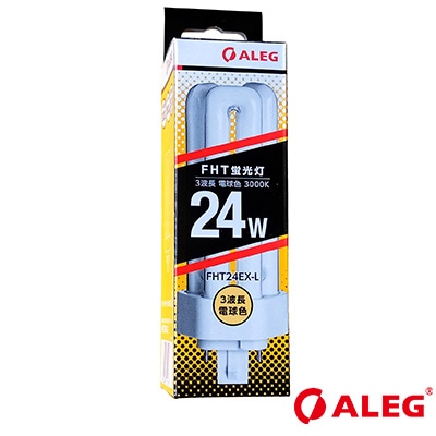 FHT24EX-L || コンパクト形蛍光ランプ【10本単位販売】 ALEG 3波長形電球色(3000K) Ra80 1800lm GX24q-3口金 消費電力(24W) 全長(131mm ...