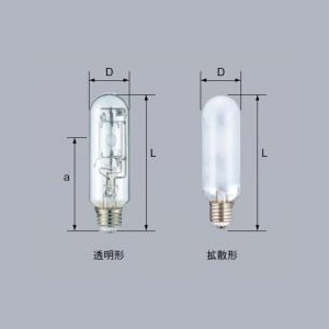 【生産終了品・代替品あり】HCI-TE100W/30K/F | 三菱電機(MITSUBISHI)40ミリ外径 100形 拡散形 色温度：3000K E26口金 100W高効率形 高演色 ...