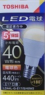東芝 LDA4L-G-E17/S/40W2 電球色 単品 E17口金 LED電球 ネック部スリムタイプ 配光角180度 ミニクリプトン形 小形電球40W形相当 [LDA4LGE17S40W2 ...