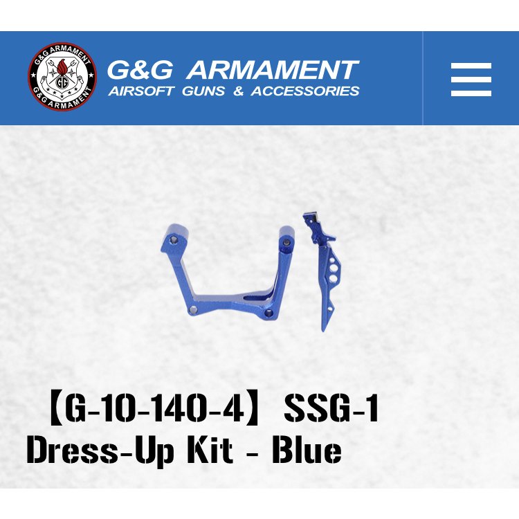 SSG-1 Dress-up Kit - Blue | ブランドから探す,G&G ARMAMENT | トイガン・ミリタリーショップ ...
