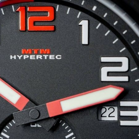 MTM WATCH HC1-SB4-RED1-BR2B-A Hypertec Chrono 1A Black Red Dial - Black Rubber II - Black Buckle ...