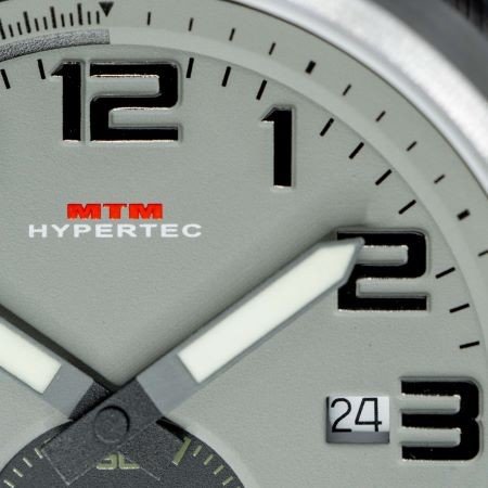 MTM WATCH HC1-SS4-GREY-GR2S-A Hypertec Chrono 1A Silver Grey Dial - Grey Rubber II- Silver ...