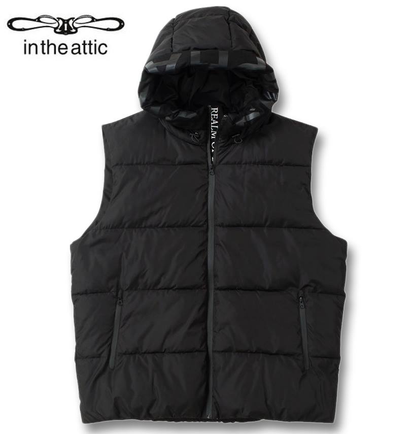 大きいサイズ in the attic フード端スエードライン切替 フェイク