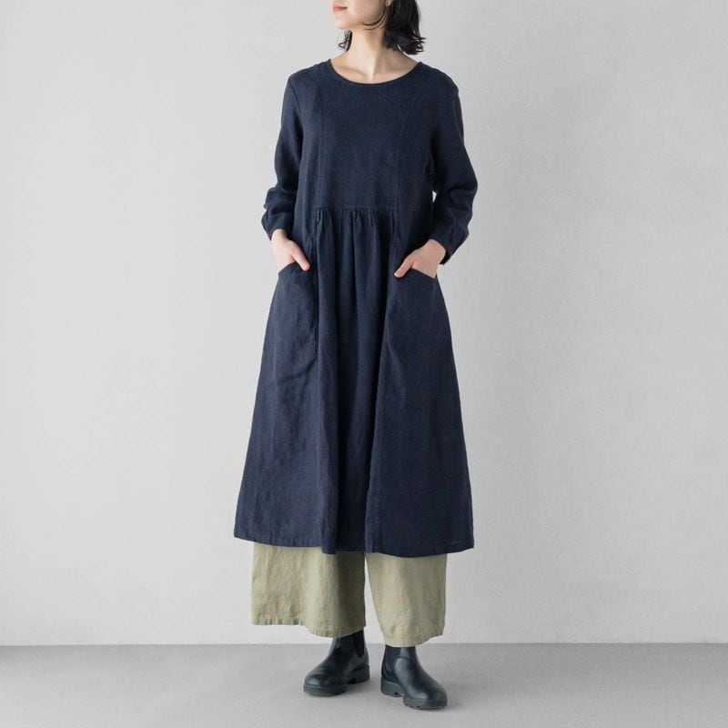 E51-4 ギャザーワンピース _ エクリプス _ [受注生産]