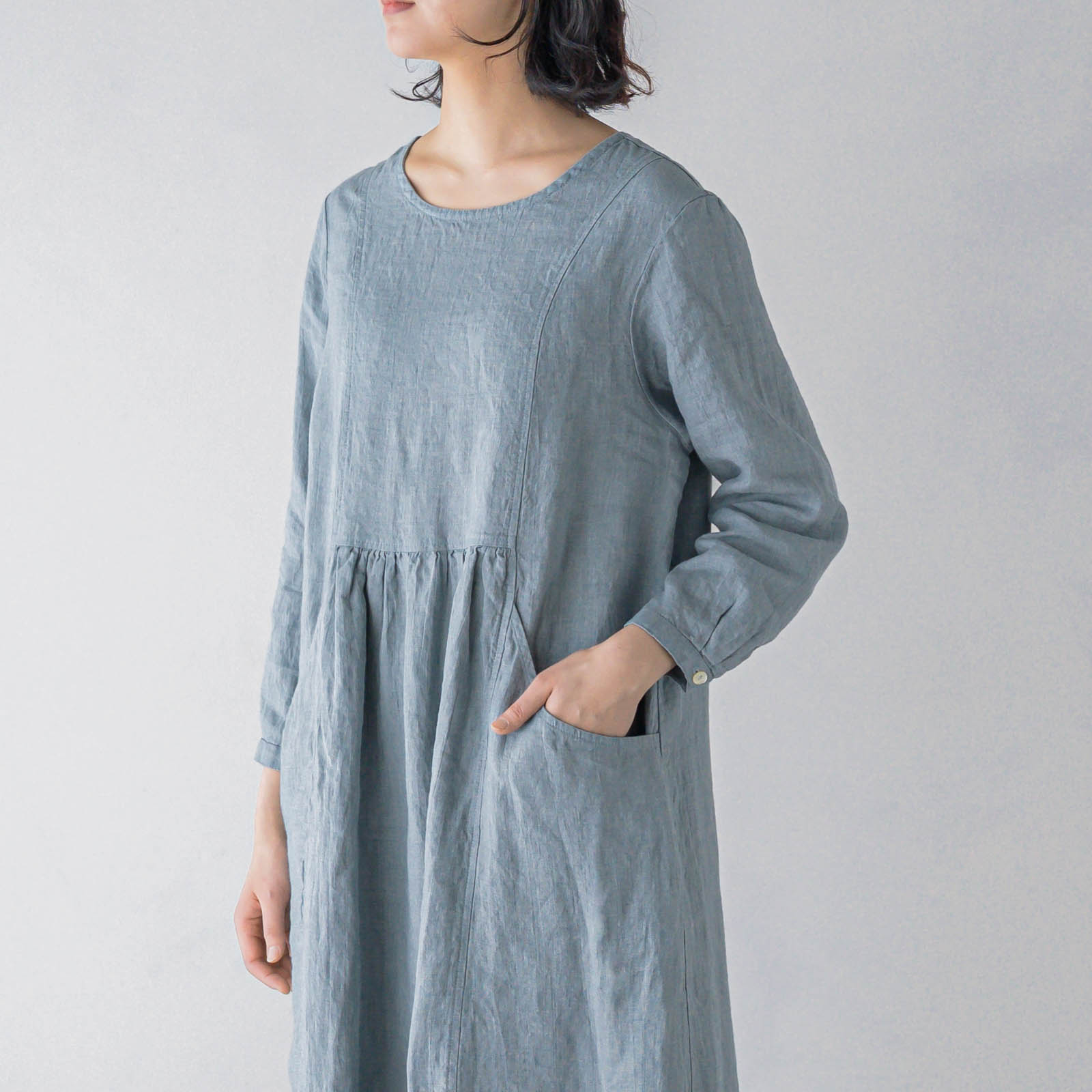 E51-4 ギャザーワンピース _ エクリプス _ [受注生産]