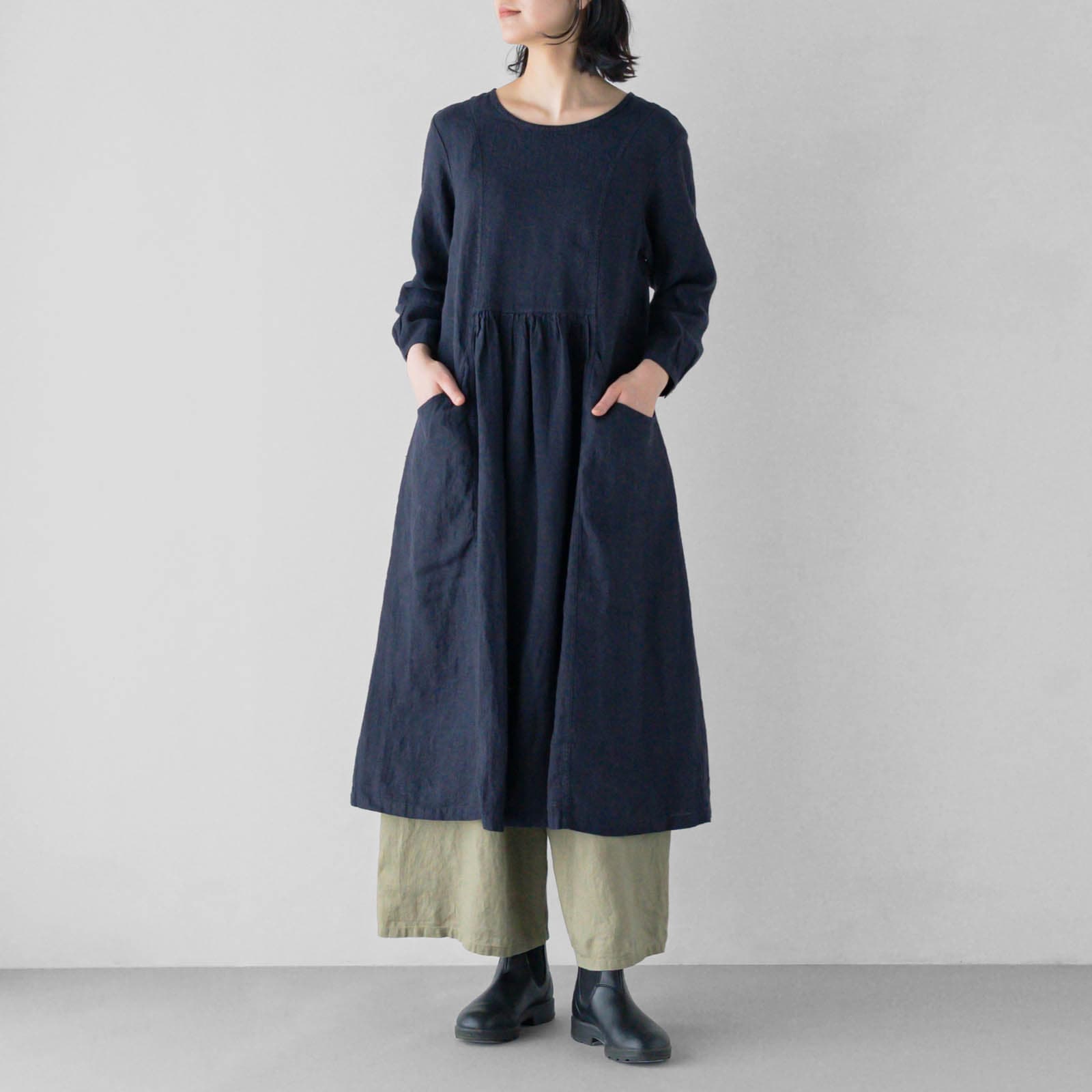 E51-4 ギャザーワンピース _ エクリプス