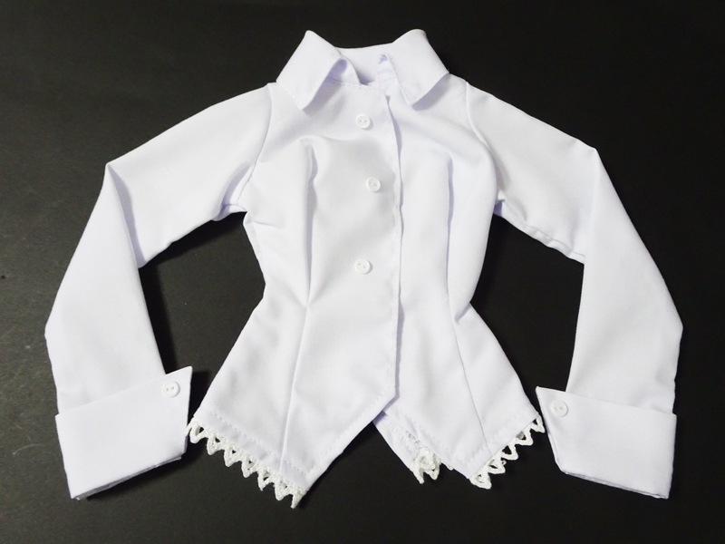 【単品】DDS(L)/DD(L)/DDdy/スマートドール(S) 長袖燕尾ブラウス（白） | 【60cm】単品商品,トップス（ブラウス/Tシャツetc）,ブラウス/シャツ(長袖/七分袖 ...