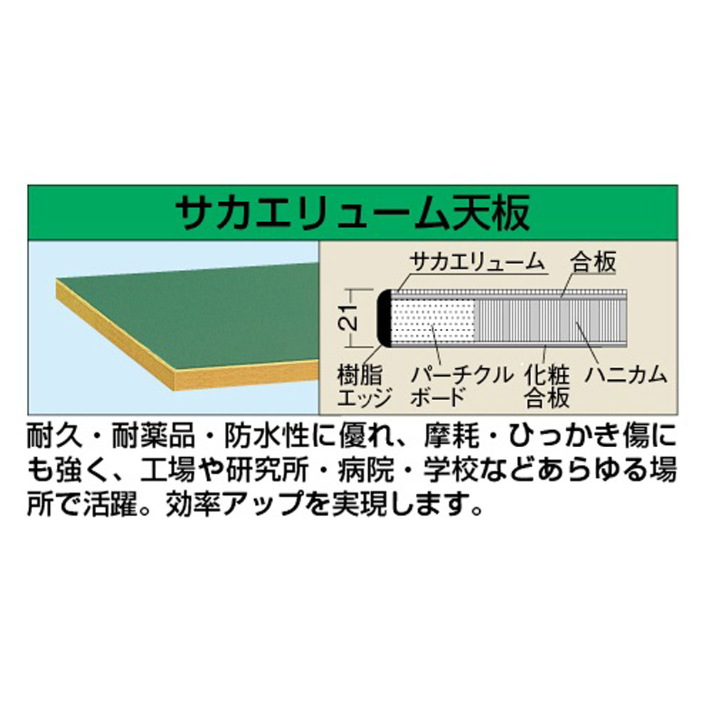 軽量作業台 サカエ KKタイプ サカエリューム天板 幅900×奥行600×高さ740mm KK-38FN（商品番号：sk-kk-38fn）の ...