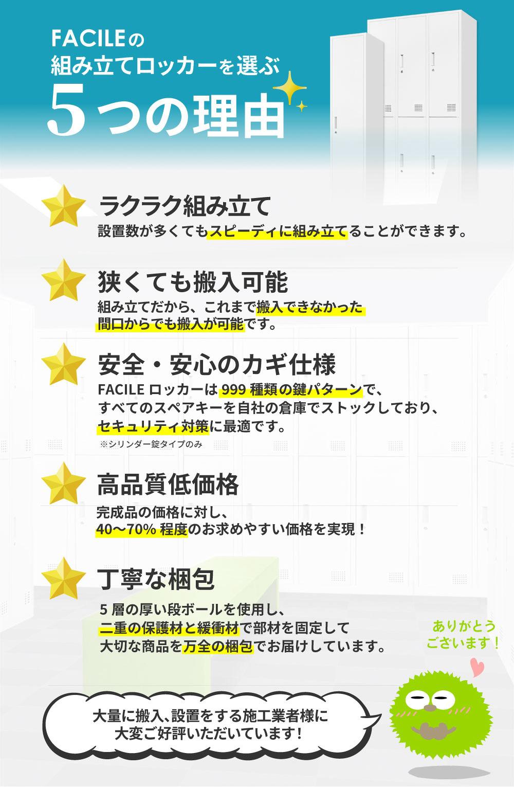 パーソナルロッカー 10人用 ダイヤル錠 スリム 1列10段 FAD-S10P（商品番号：fad-s10p）の通販 | オフィス家具通販サイトのLOOKIT(ルキット)