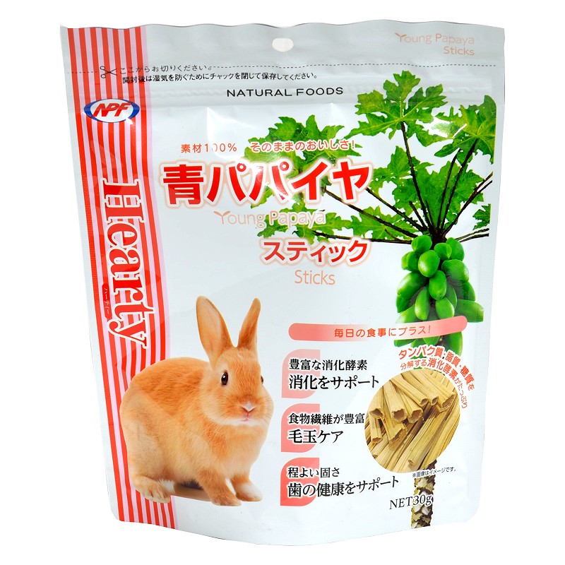 NPF ハーティー 青パパイヤスティック 30g | うさぎ専門店ラッキーハート- うさぎ専門店ラッキーハート