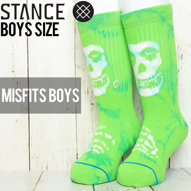 [クリックポスト対応] STANCE BOYS スタンス MISFITS BOYS SOCKS ボーイズソックス 靴下 B526C18MIB ...