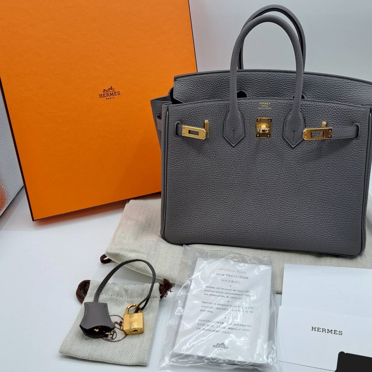 エルメス バーキン 25 エタン トゴ ゴールド金具 B刻印 - ブランド品