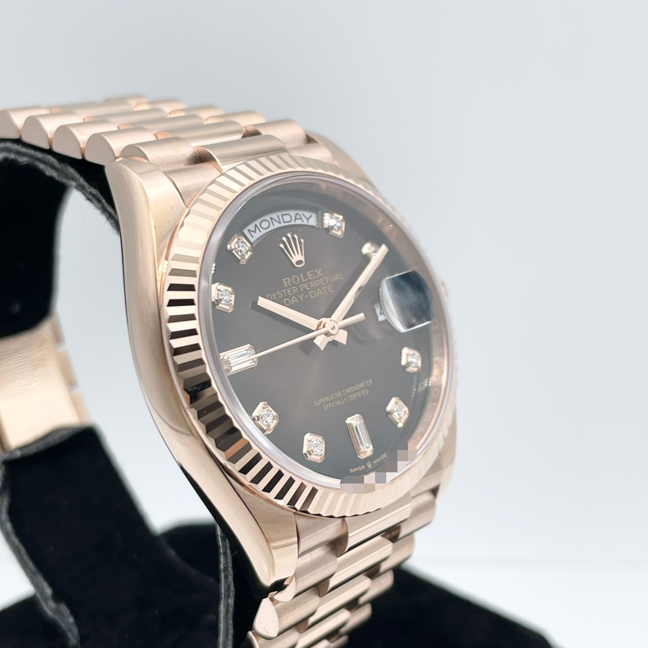 ロレックス デイデイト 128235 ブラウンオンブレ エバーローズゴールド 36mm - ブランド品専門店LUXARIA【東京銀座】