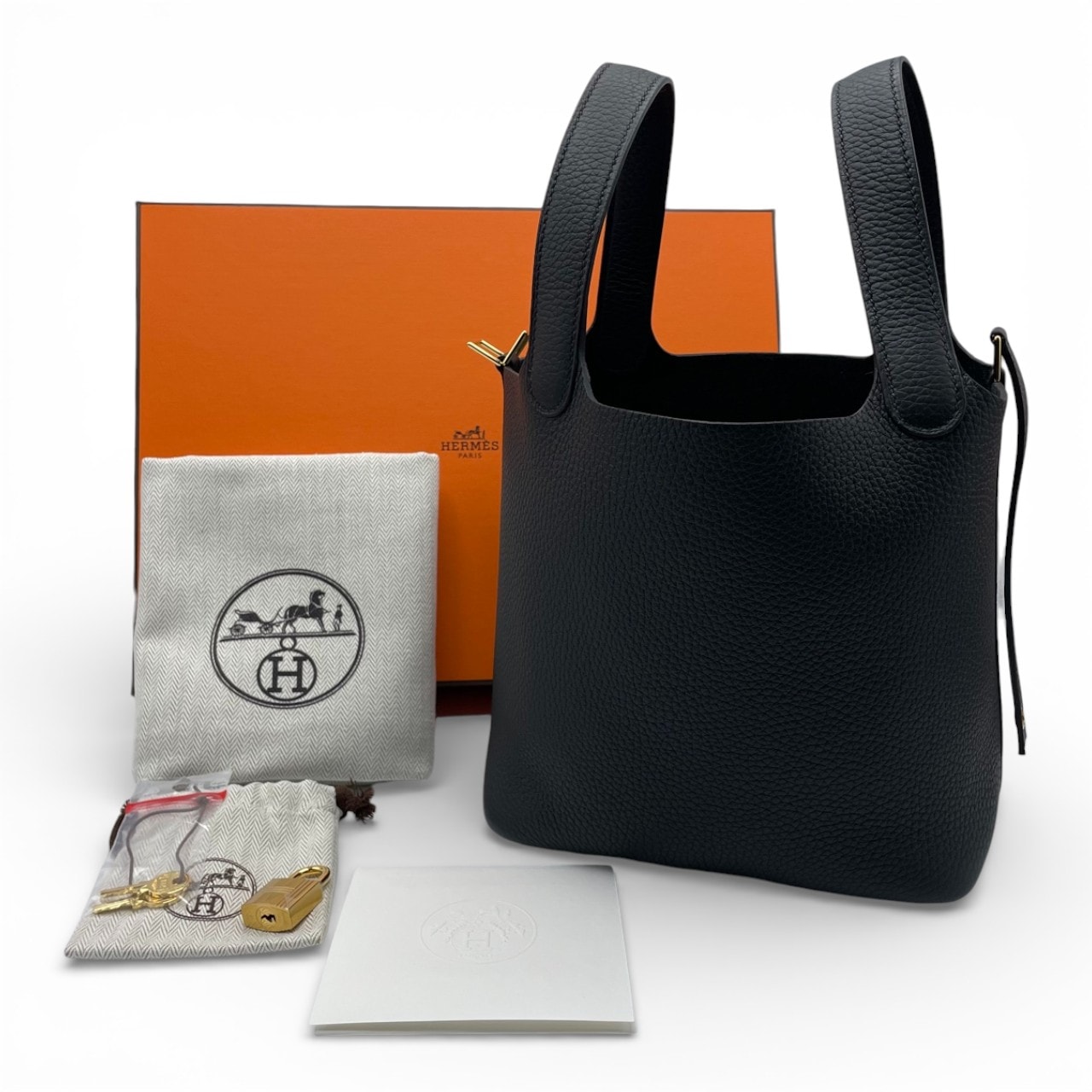 エルメス ピコタンロック PM ノワール トリヨンクレマンス ゴールド