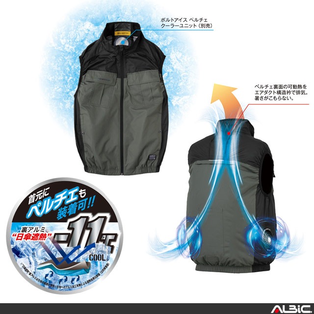 フルハーネス対応サイドファンベスト空調風神服 G4049 VoltCool デバイスセット