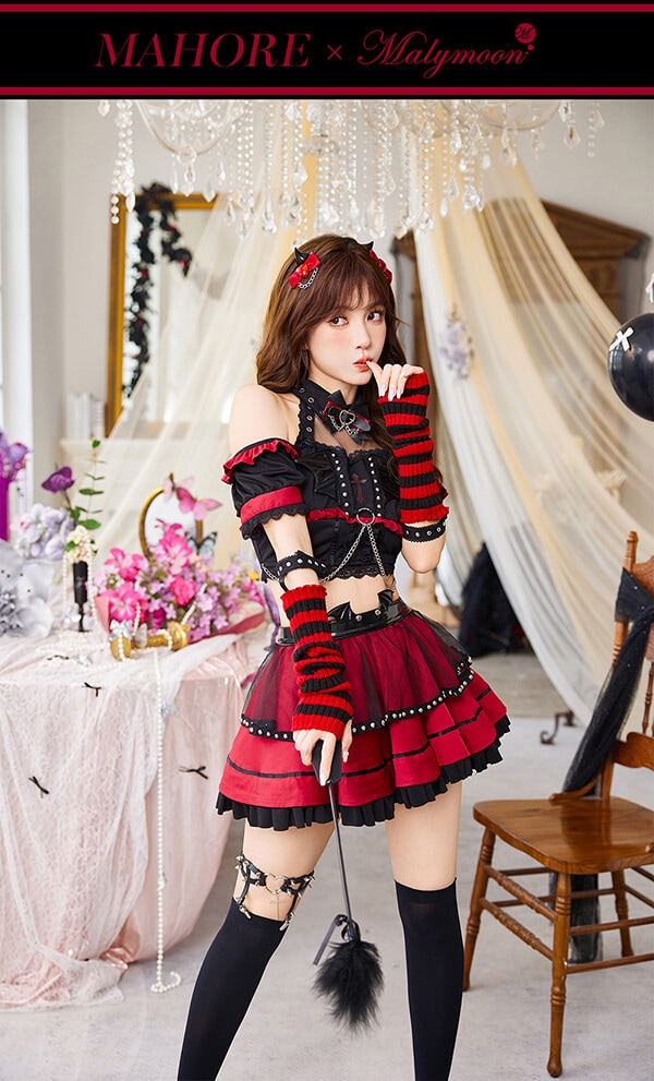 【即日発送】【姫宮まほれコラボ】ラブレッドロックバンパイア《ハロウィンコスプレ7点セット》【Malymoon/マリームーン】【10067】 | コラボアイテム,コスプレイヤープロデュース ...