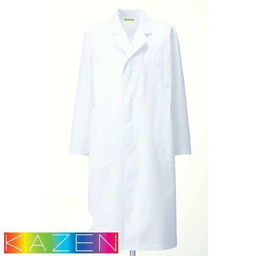 メンズ 診察衣 ドクターコート S型長袖 110-30 KAZEN カゼン 男性用 白衣 診察衣 実験衣 医師 医者 薬剤師 男性 長袖 実験 医療 実習 人気 ドクターウェアー かっこいい ...