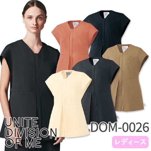 ファスナースクラブ 白衣 DOM-0026 ノースリーブ 袖なし レディース 女性用 unite ユナイト チトセ 医者 看護師 ナース ナース服 研修医 医療 人気 手術衣 ジップスクラブ ...