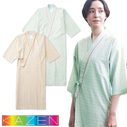 患者衣 ガウン 検診衣 KAZEN カゼン 289-22・23 病衣 入院着 患者着 メンズ レディース 浴衣 ゆかた 浴衣式 検査 検診 健康診断 入院 介護 患者 院内着 病院 整骨院 ...