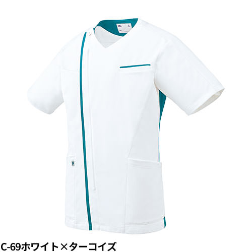 ジャケット 白衣 ケーシー MZ-0237 医療 ミズノ MIZUNO メンズ 男性用 半袖 医師 医者 看護師 ナース 医療用 人気 病院 整体 上衣 医務衣 診察衣 ストレッチ 伸縮性 ...