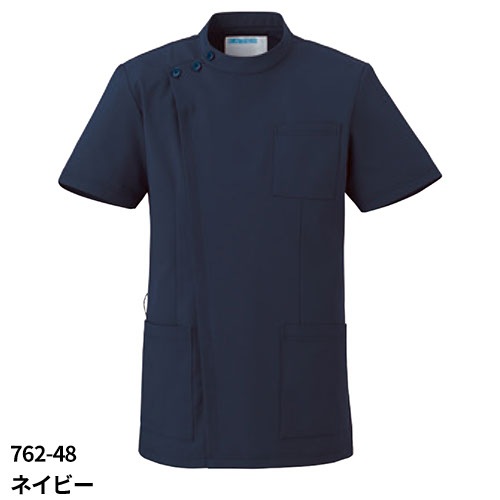 ジャケット 白衣 ケーシー 762 KAZEN カゼン 医療 治療 ユニセックス 男女兼用 半袖 医師 医者 看護師 ナース 技師 医療用 病院 作業療法 人気 上衣 医務衣 診察衣 工業洗濯 ...