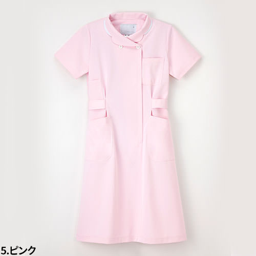 ワンピース 白衣 ナース服 HO-1937 ナガイレーベン Naway 半袖 医療用 ナースウェア 制服 ユニフォーム 看護師 ナース 病院 クリニック サロン エステ 人気 無地 ポケット ...
