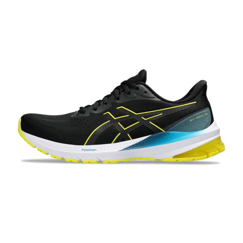 アシックス シューズ GT-1000-12 BLACK/BRIGHT-YELLOW 1011B631-005ジーティー ランニング メンズ ...