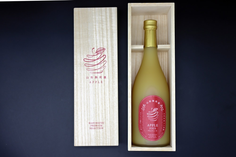 【送料無料】【数量限定】MARUMATSU PREMIUM 山形御用達 りんごジュース 桐箱入り 1本 （720ml×1本）