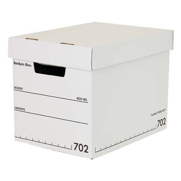 Fellowes フェローズ] Bankers Box＜バンカーズボックス＞702ボックス A4ミニサイズ フタ付きファイルボックス 組み立て ...