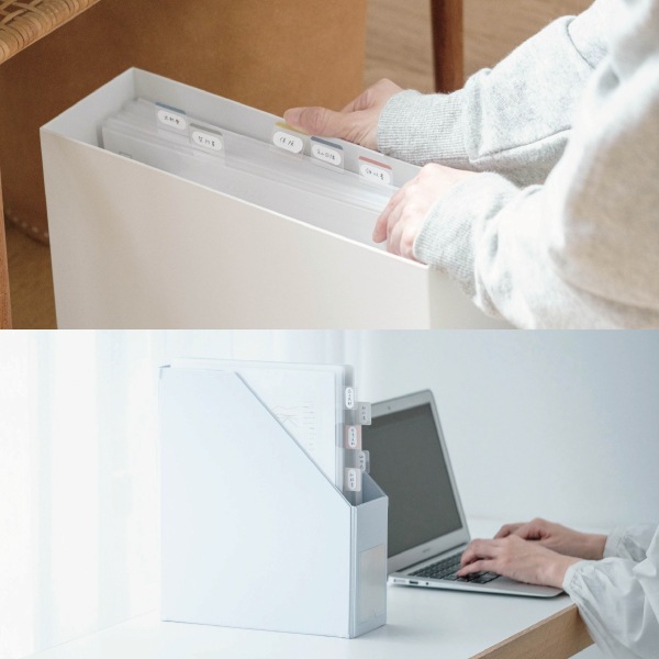 [Kanmido カンミ堂] File tab＜ファイルタブ＞ インデックス×9枚 ラベルシール×30片 クリアファイル用プラスチック製 ...