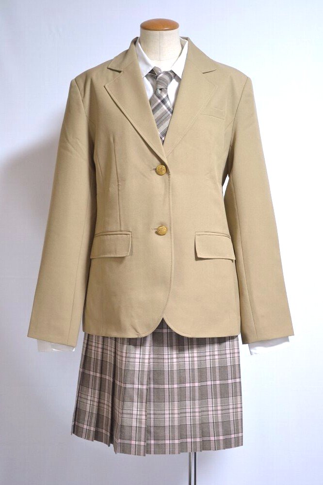 薄手のキャメルブレザー制服 タイ 裏地付き EAST BOY＊T1484 | ブランド制服組み合わせ | 制服ショップ 摩天楼