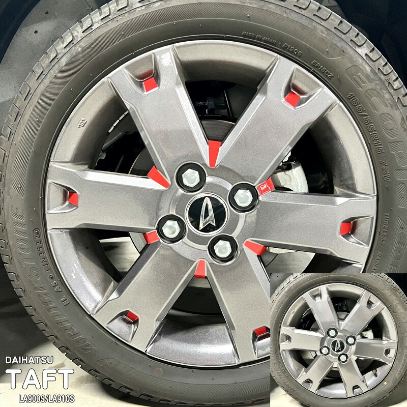 【松印】車種専用 ホイールステッカー2 ダイハツ タフト LA900S LA910S クロムベンチャー | 車種専用シリーズ,ダイハツ,タフト LA900S | カーアクセサリー松印 本店