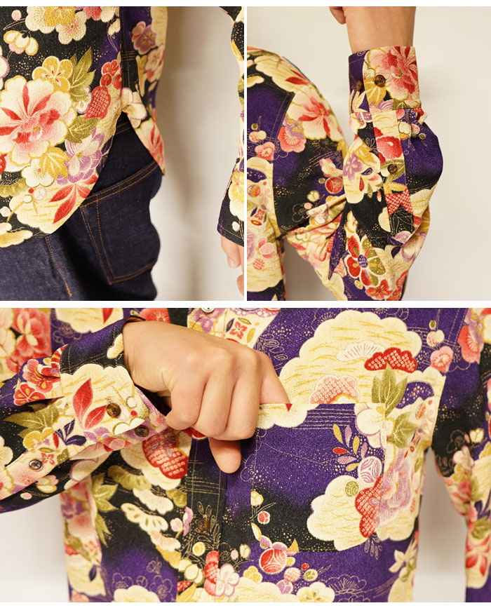 衣櫻 ころもざくら 和柄 長袖シャツ 日本製 メンズ ジャパンプレミアム